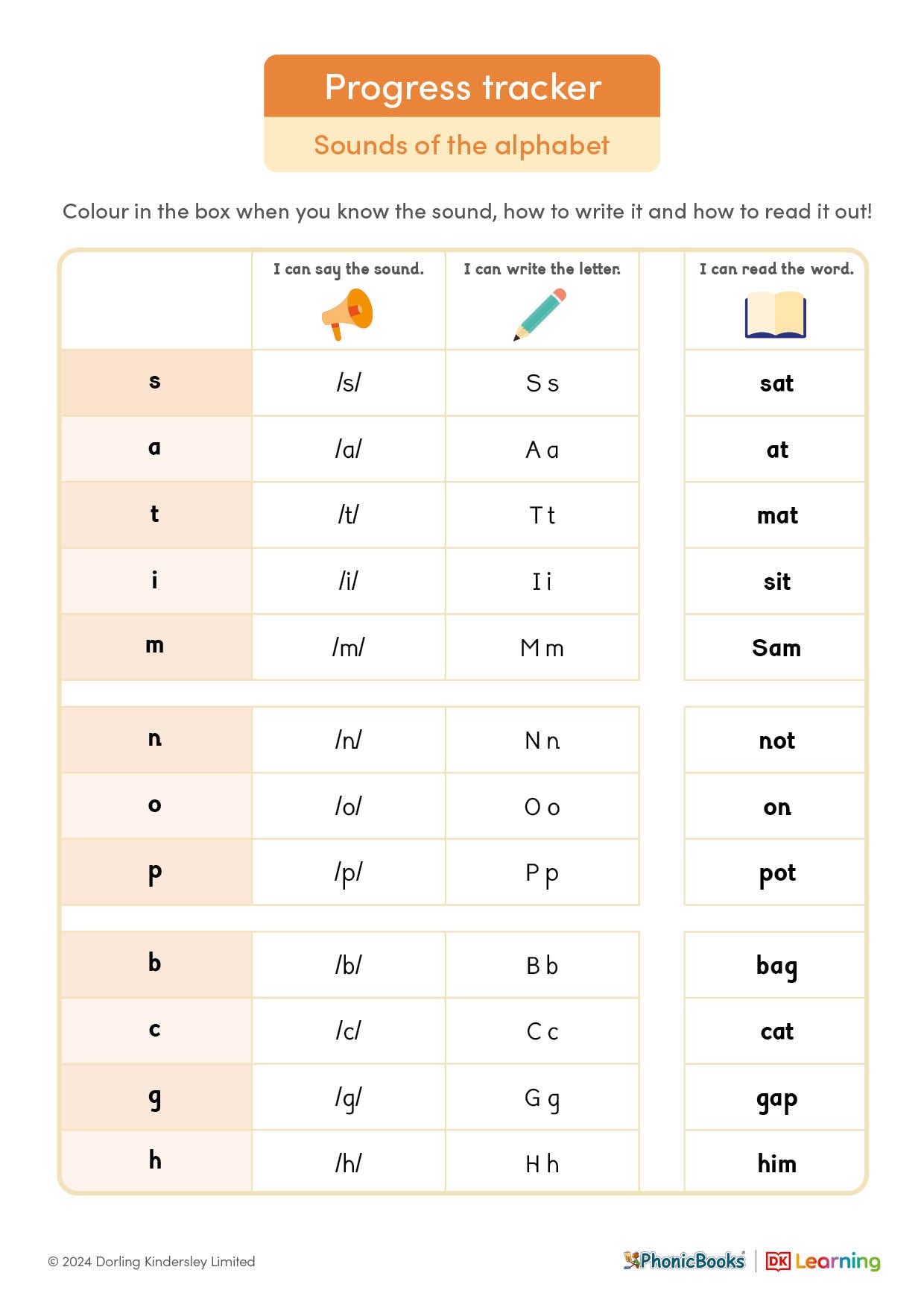 Phonics Progress Tracker: Alphabet – Phonic Books UK