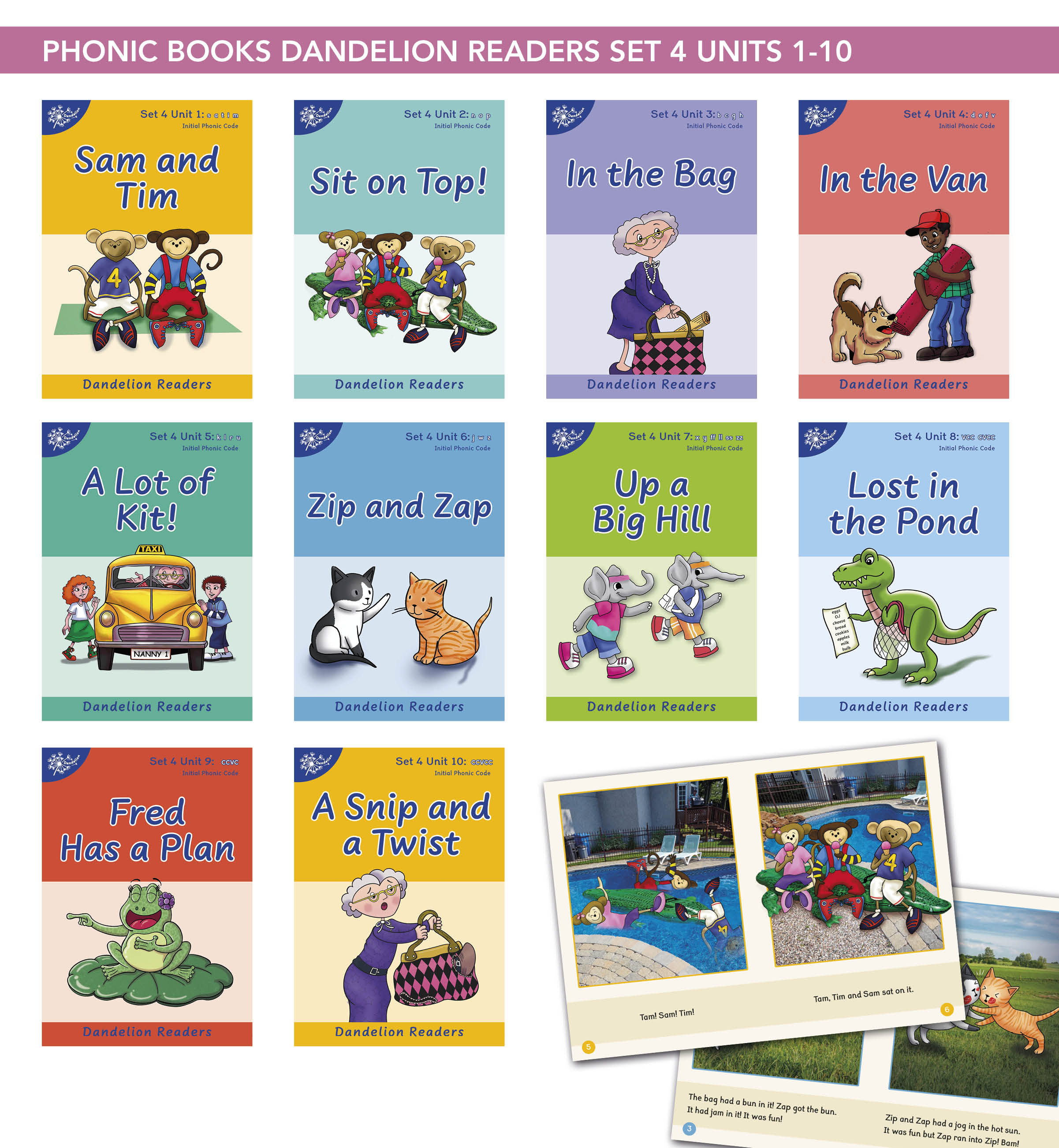 Dandelion Readers Set 4 Units 1-10 – Phonic Books UK