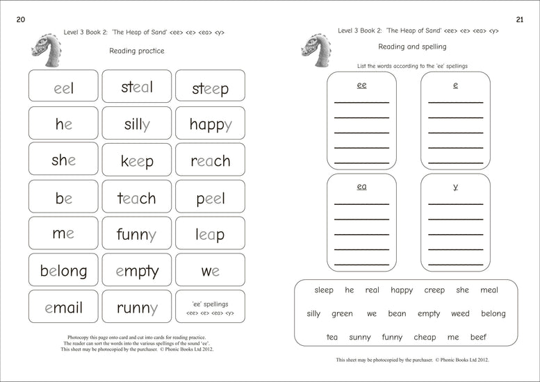 Dandelion Readers Reading and Spelling Activities Vowel Spellings Leve ...