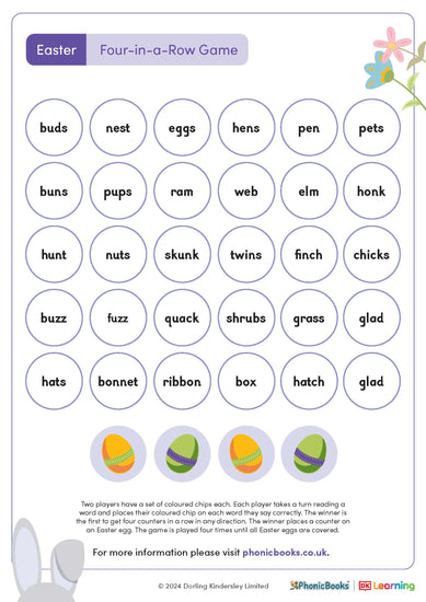 Easter Four-in-a-Row Game – Phonic Books UK