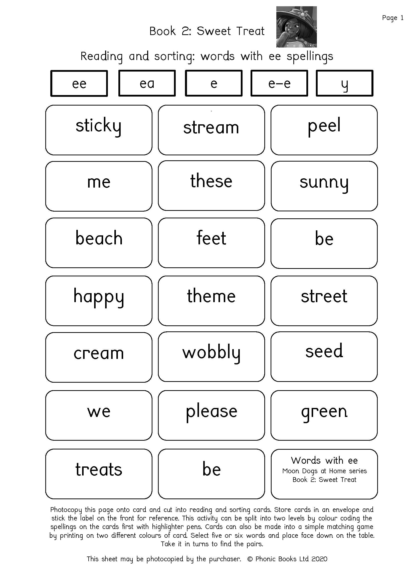 Moon Dogs at Home Book 2 Activity Sheets – Phonic Books UK