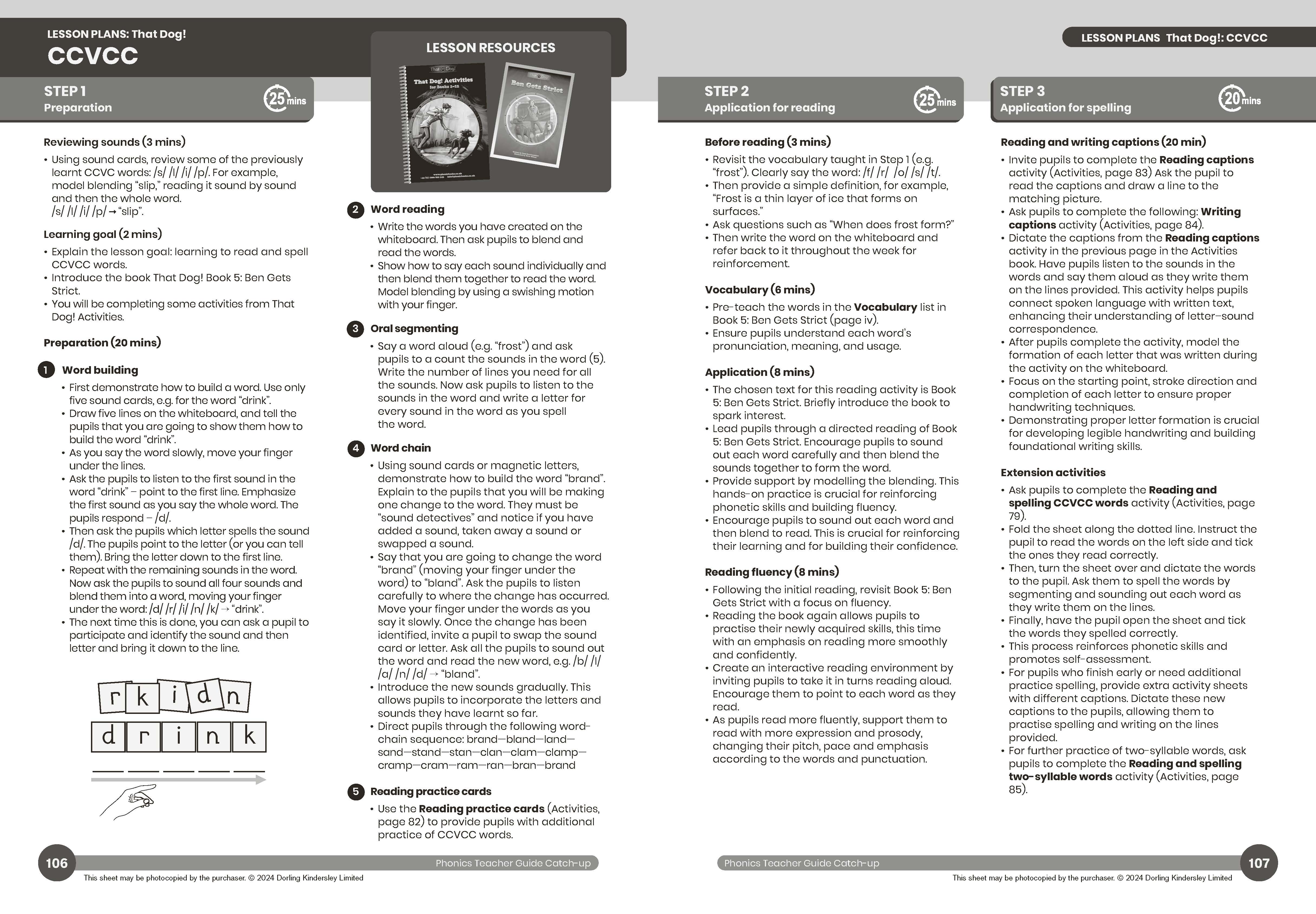 Phonics Teacher Guide Catch-up Lesson Plan – Phonic Books UK