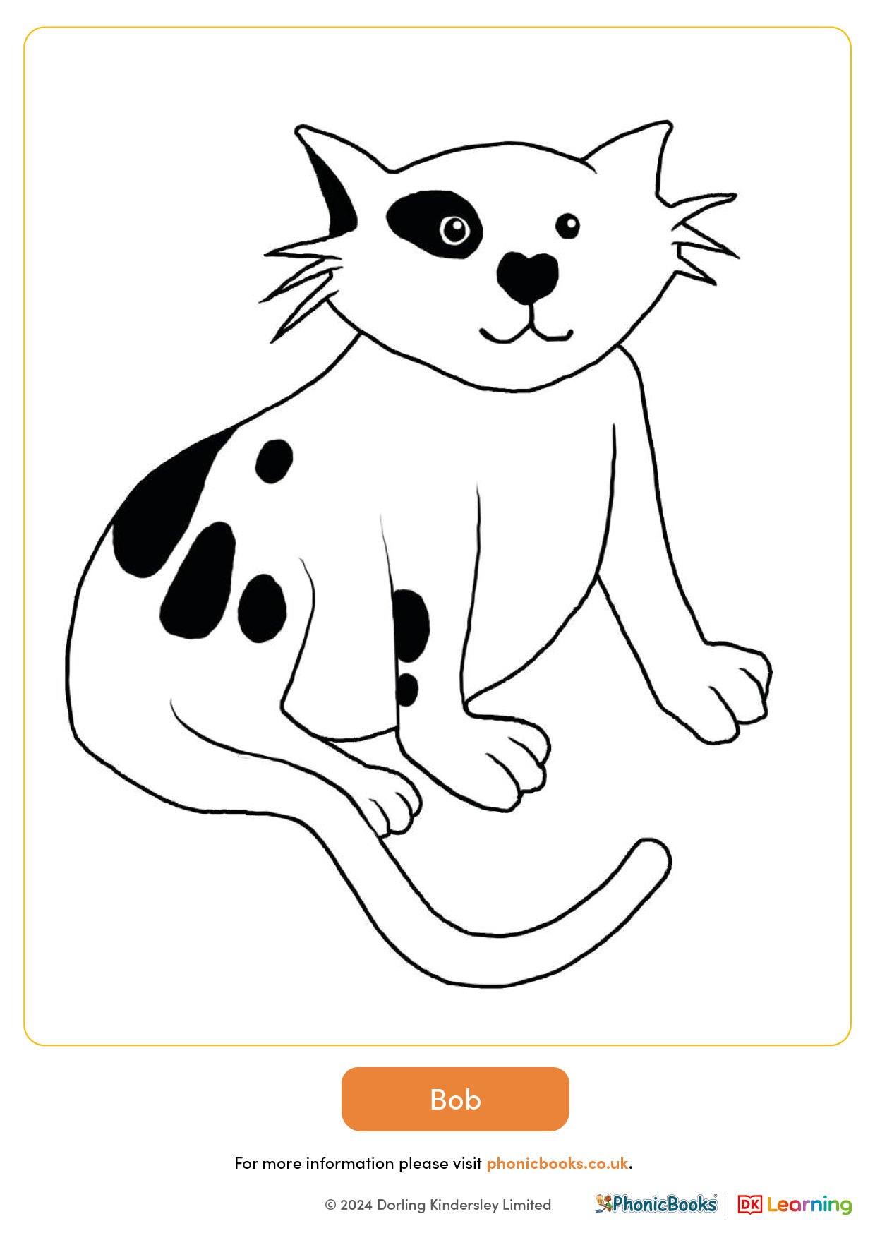 Colouring poster: Bob – Phonic Books UK