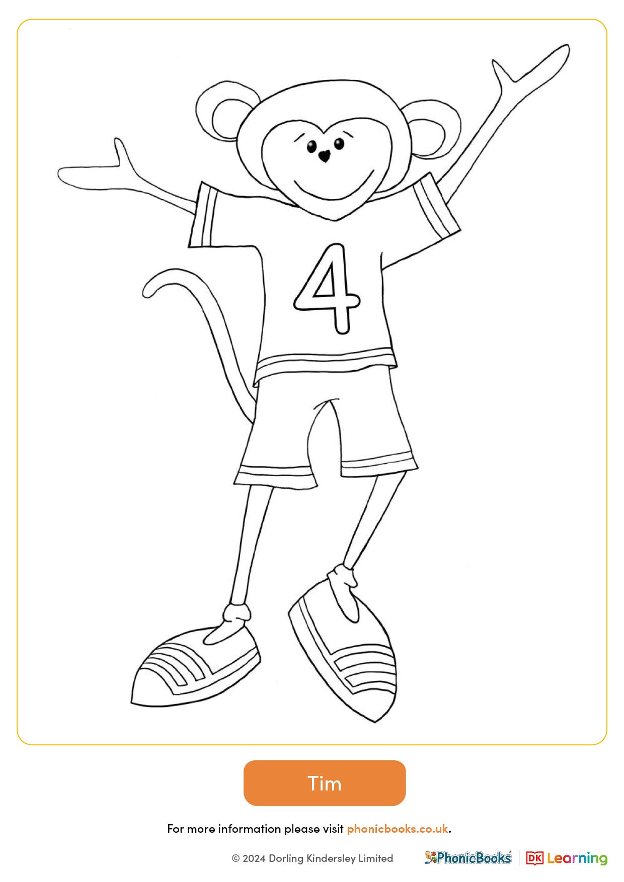 Colouring poster: Tim – Phonic Books UK
